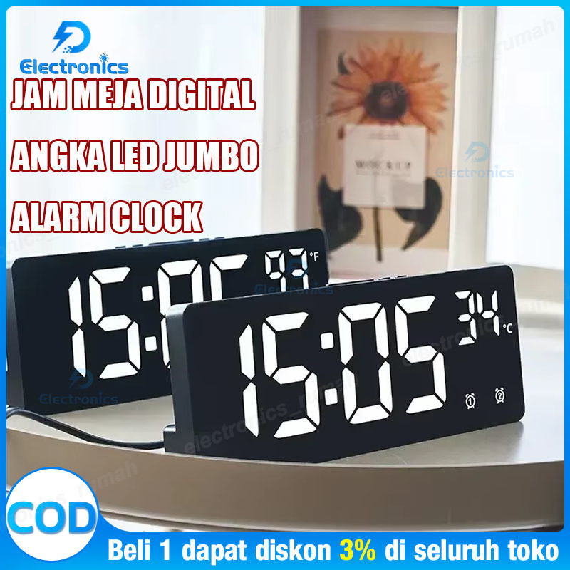 Jual Digital LED (ANGKA BESAR) Weker Table Tidur Digital Smart Alarm ...
