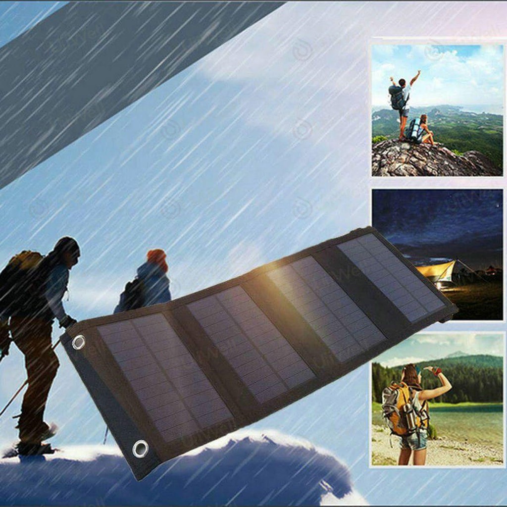 Jual SHIIE Powerbank Solar Cell Portable Panel Tenaga Surya Lipat 5 USB ...