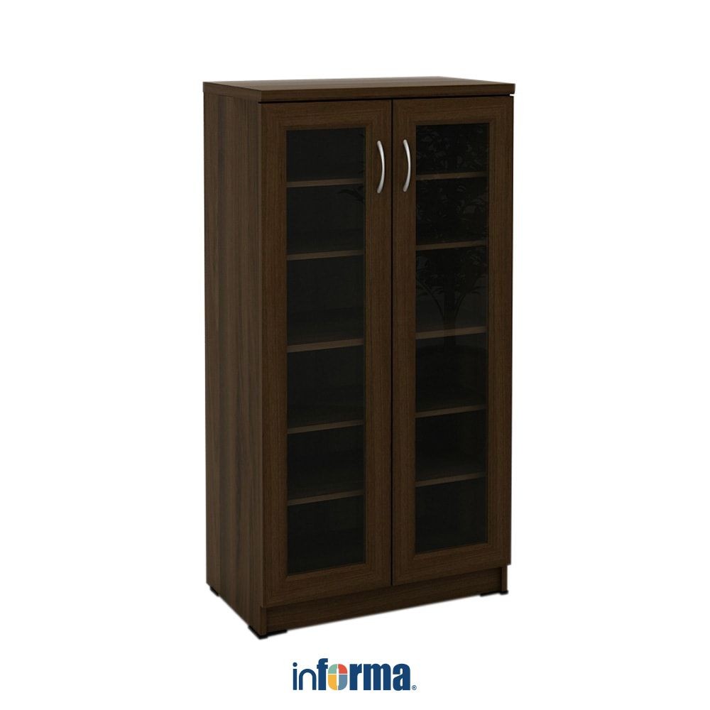 Jual Informa Paxon Kabinet 2 Pintu Kaca - Cokelat Lemari Kabinet ...