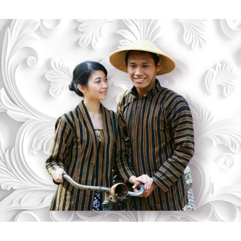 Jual Kebaya Lurik Couple Baju Adat Jawa / Pasangan Surjan+Kebaya / Kebaya+Lurik / Baju ...