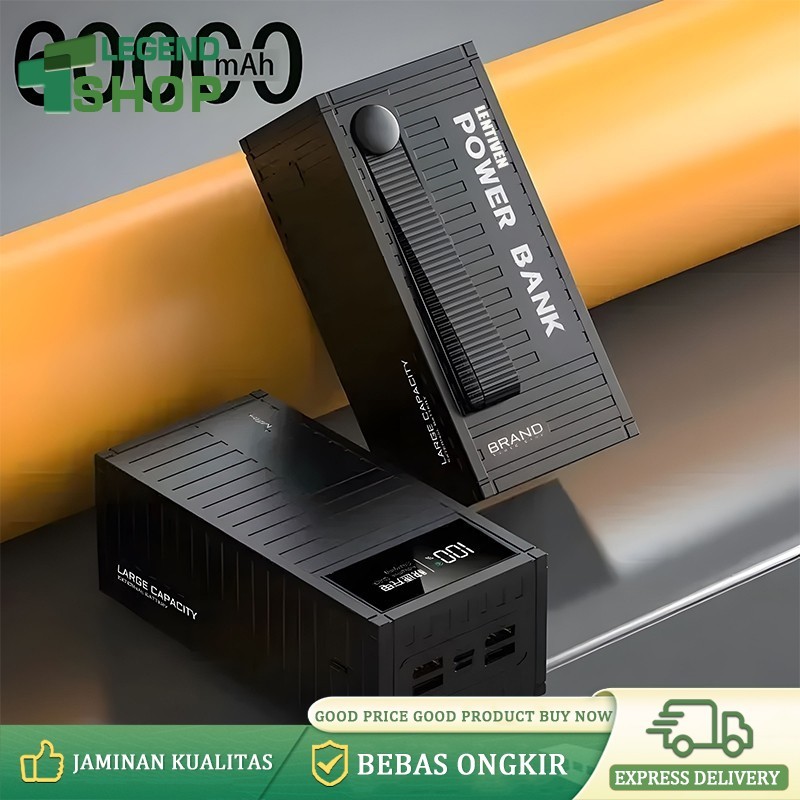 Jual PowerBank 60000 mah With 4 USB Fast Charging Dual Input Type C ...