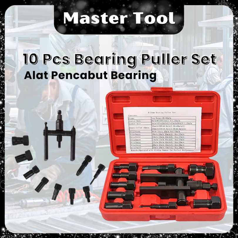 Jual Master Tool ⭐Garansi 1 Tahun⭐ 10pcs Bearing Puller Set Treker ...