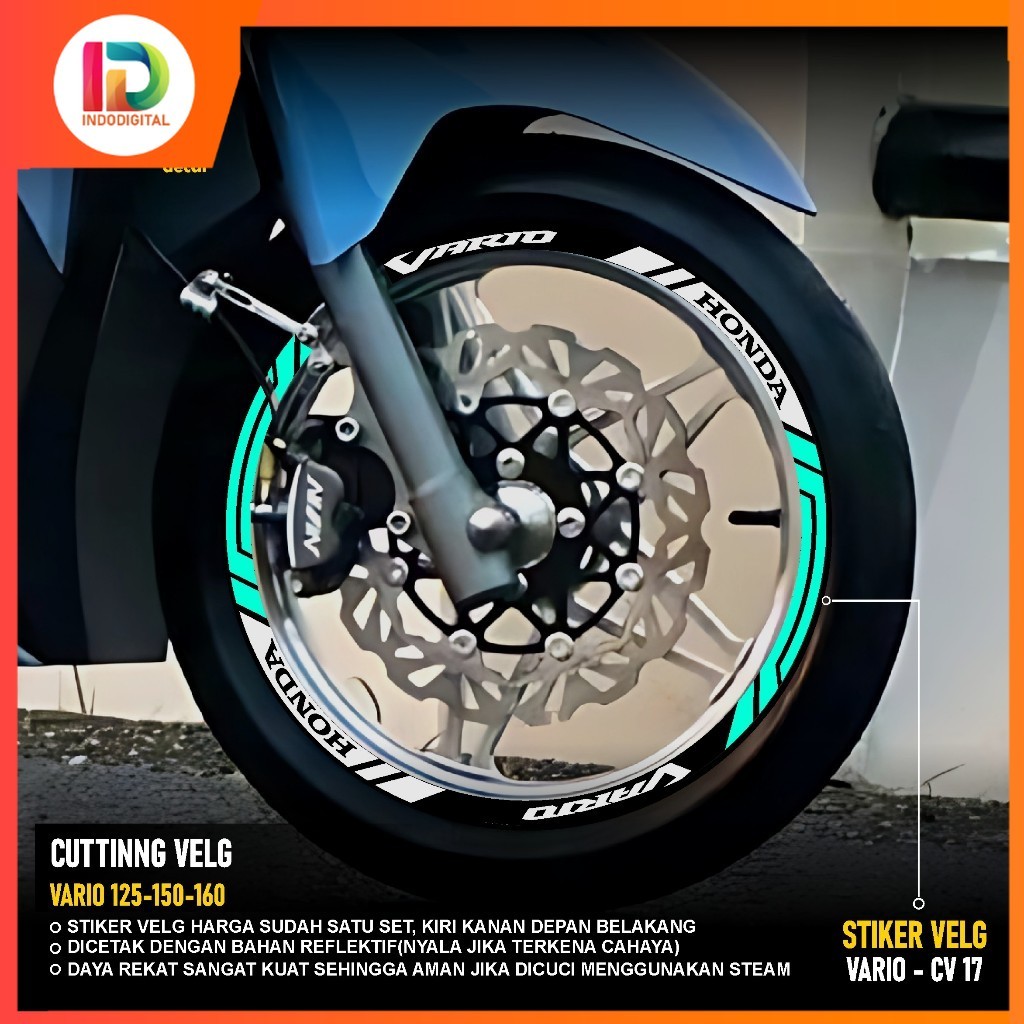 Jual Stiker Cutting Velg Motor Honda Vario Led ID-17 Old New 125 150 ...
