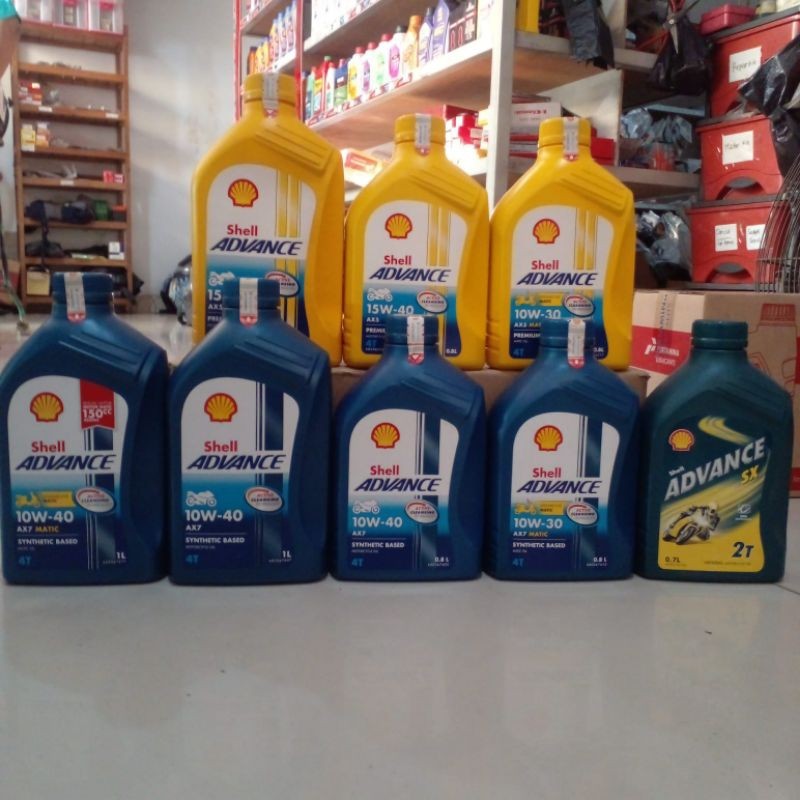Jual OLI MESIN MOTOR BEBEK MATIC SPORT ASLI ORI SHELL ADVANCE AX5 AX7 AX3 1000ml 800ml 0.8L 1L ...