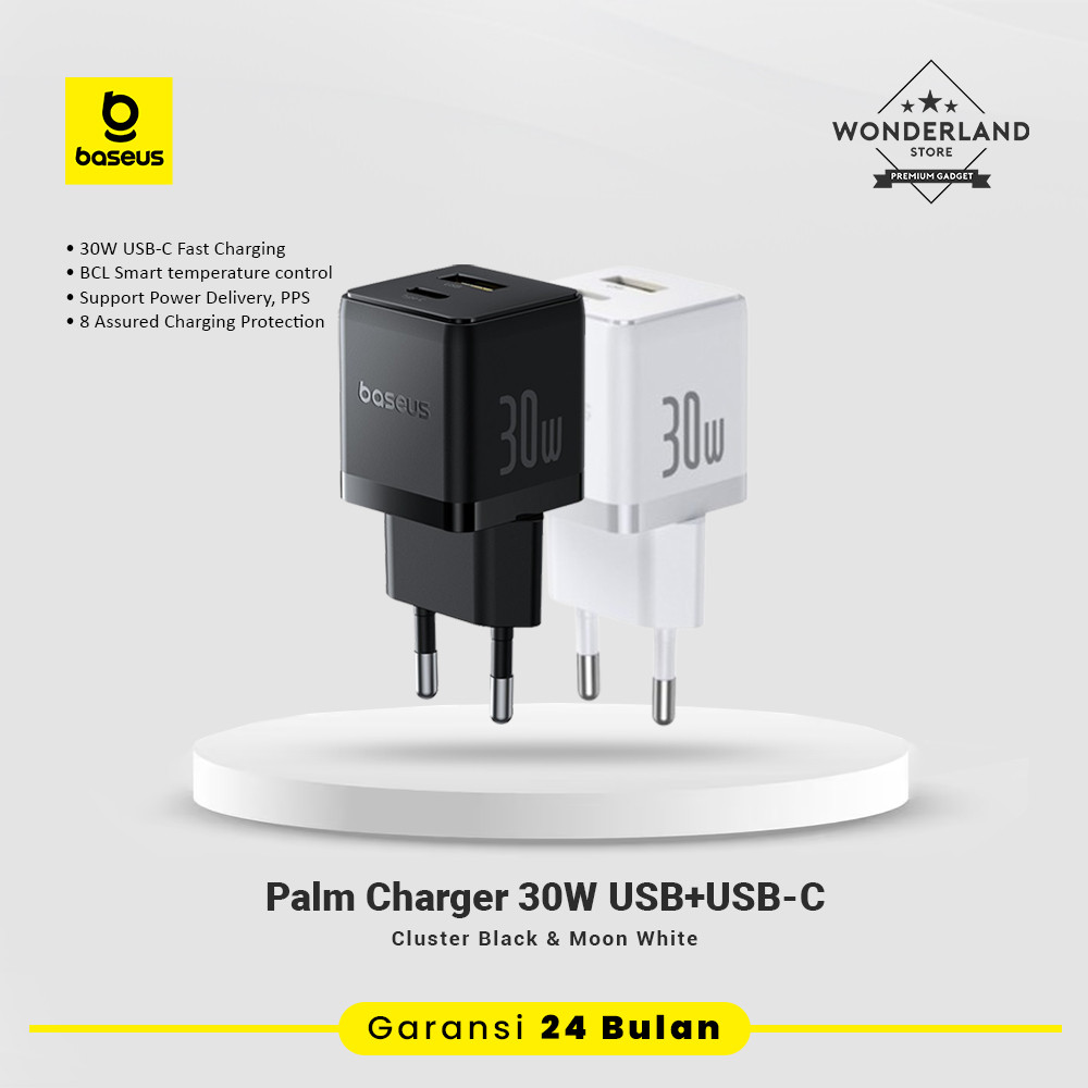 Jual Baseus Palm Charger 20W 30W USB-C+USB PD Fast Charging PPS SFC QC ...