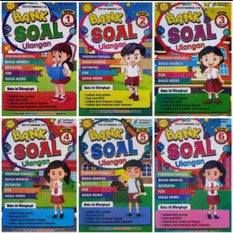 Jual Buku Bank Soal Ulangan Lengkap Untuk SD/MI Kelas 1-6 Kurikulum Merdeka Semester 1 &2 Full ...