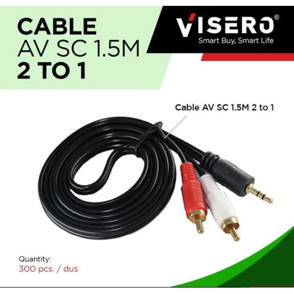 Jual Kabel Jack RCA 2-1 1,5m RCA to RCA 2 Way Cable DVD Speaker Salon ...