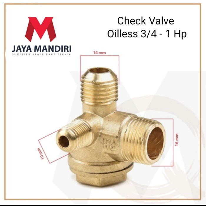 Jual Check Valve atau Klep Kompresor Portable Oilless 3/4 - 1 Hp ...