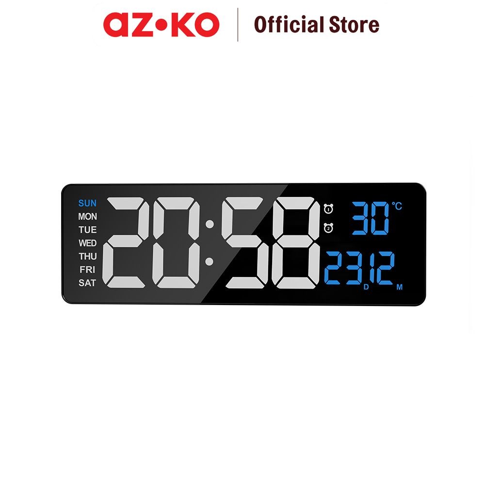 Jual AZKO Forhom Jam Dinding Digital Led Zt-6626 Wall Clock Jam Tembok ...