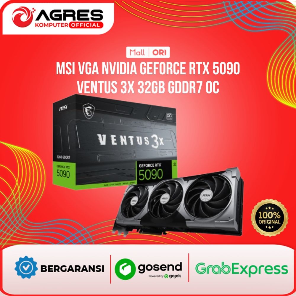 Jual MSI VGA NVIDIA GEFORCE RTX 5090 VENTUS 3X 32GB GDDR7 OC 3Y | Shopee Indonesia