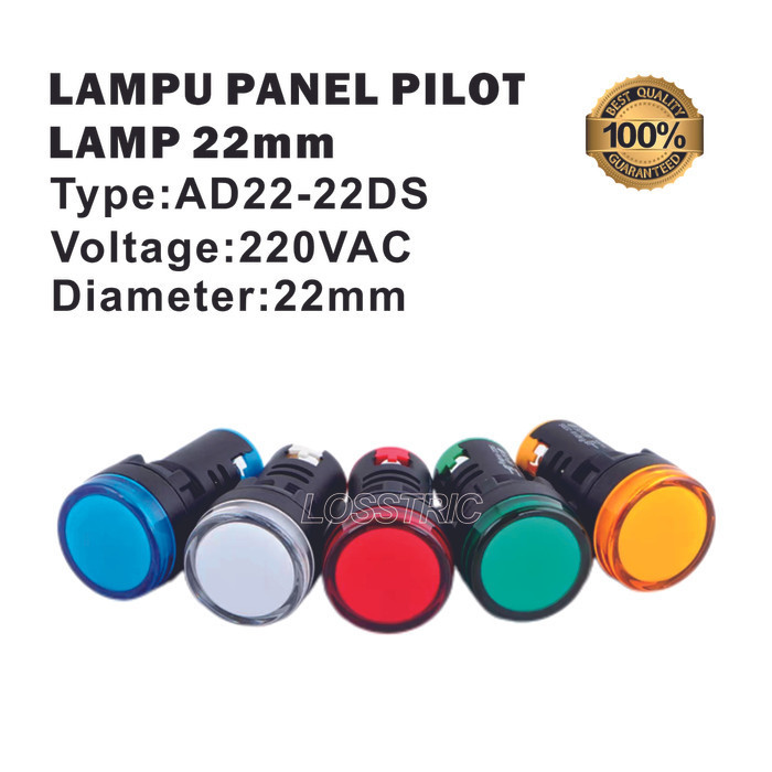 Jual Pilot Lamp-Lampu Panel LED 22mm AD22-22DS AC 220V Standard ...