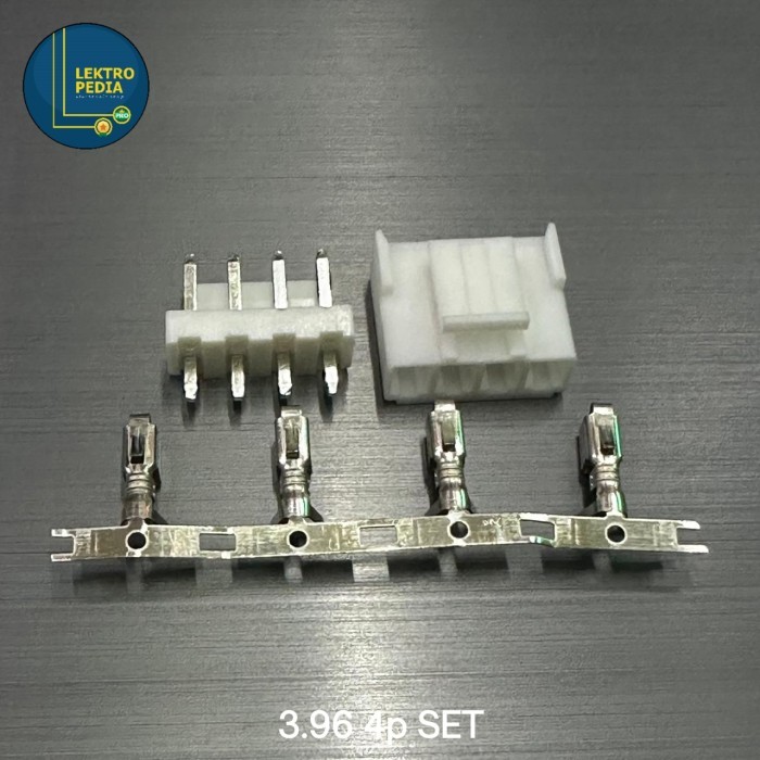 Jual Soket Molex 4p 3.96mm 3.96-4A Konektor 4pin 3 p pin Socket Connector kaki Male Female VH3 ...