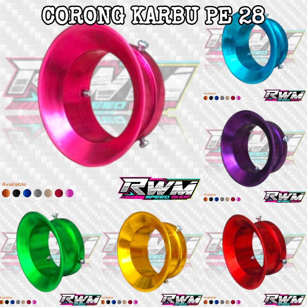 Jual Corong Karbu Velocity PE 28 Bahan Alumunium CNC Warna Lengkap ...