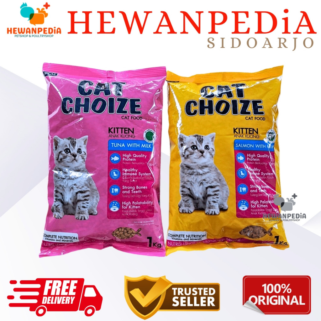 Jual CAT CHOIZE KITTEN 1 kg SALMON MILK & TUNA MILK - Pakan Anak Kucing ...
