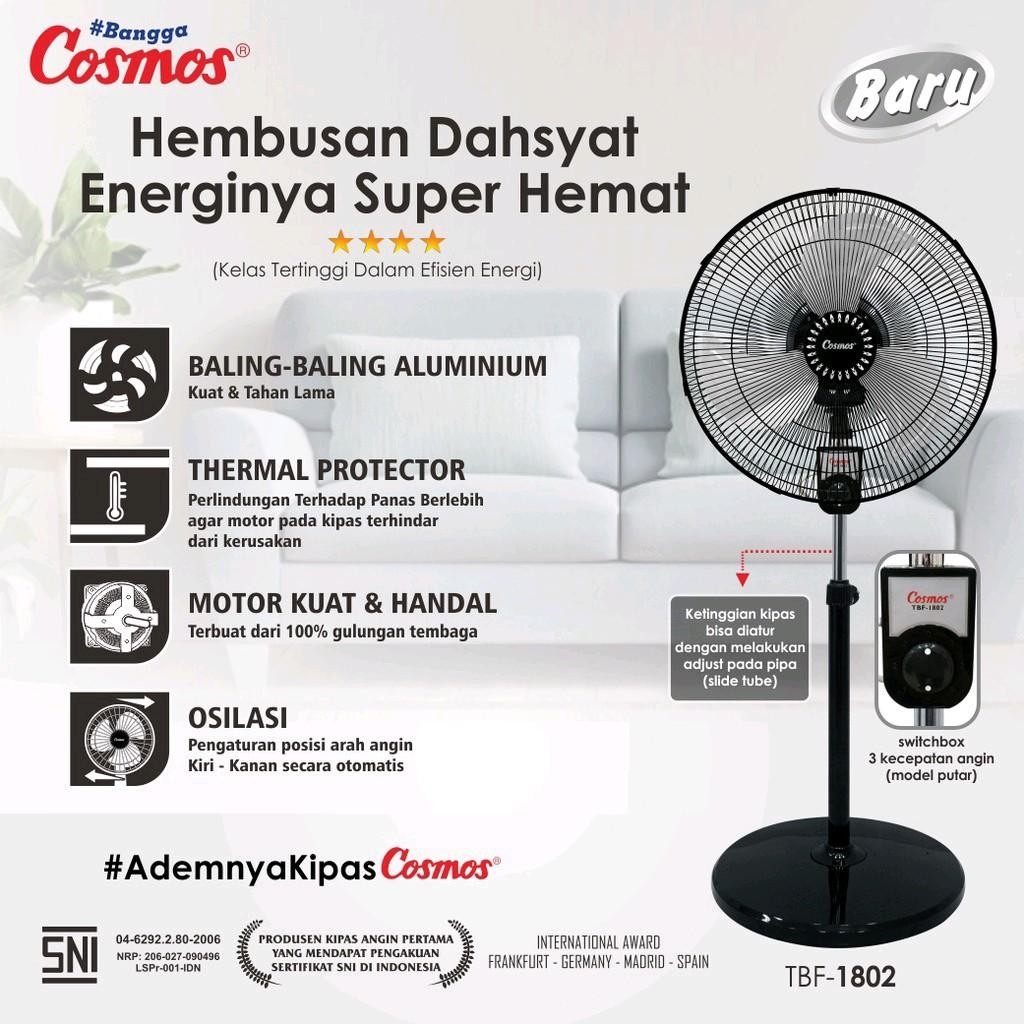 Jual Stand Fan 18 Inch Cosmos Tbf 1802 Kipas Besi Berdiri 18 Inch ...