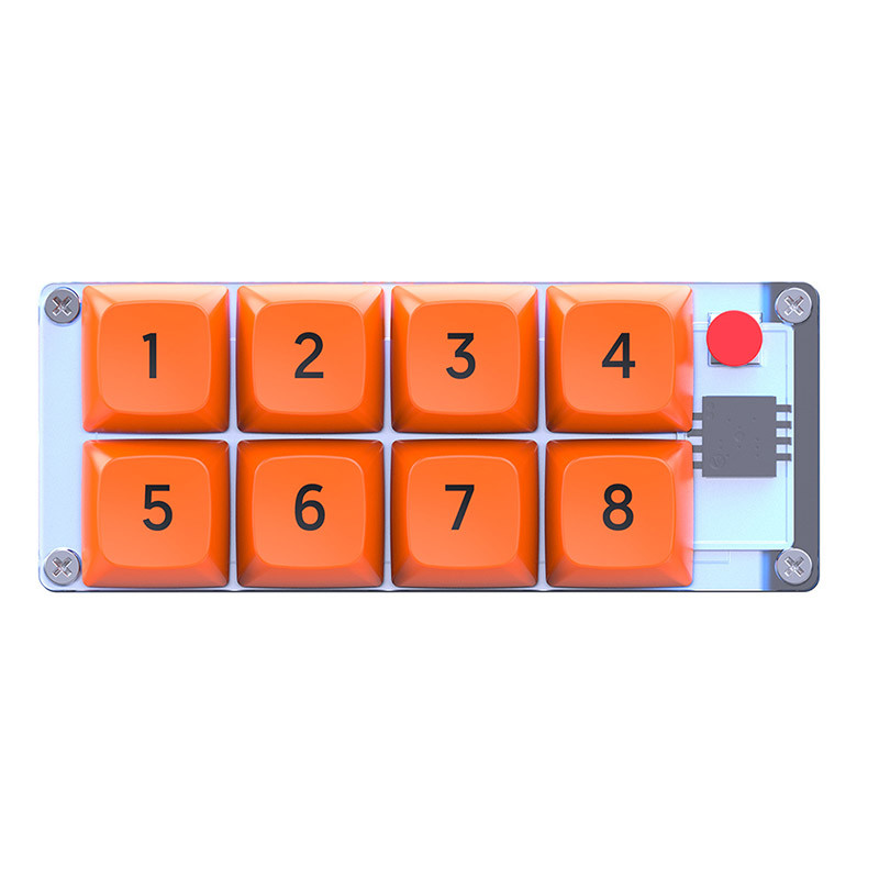 Jual USB-C Wired Mechanical Gaming Keyboard 8Keys Mini Keypad 4 Color RGB Light Customize ...