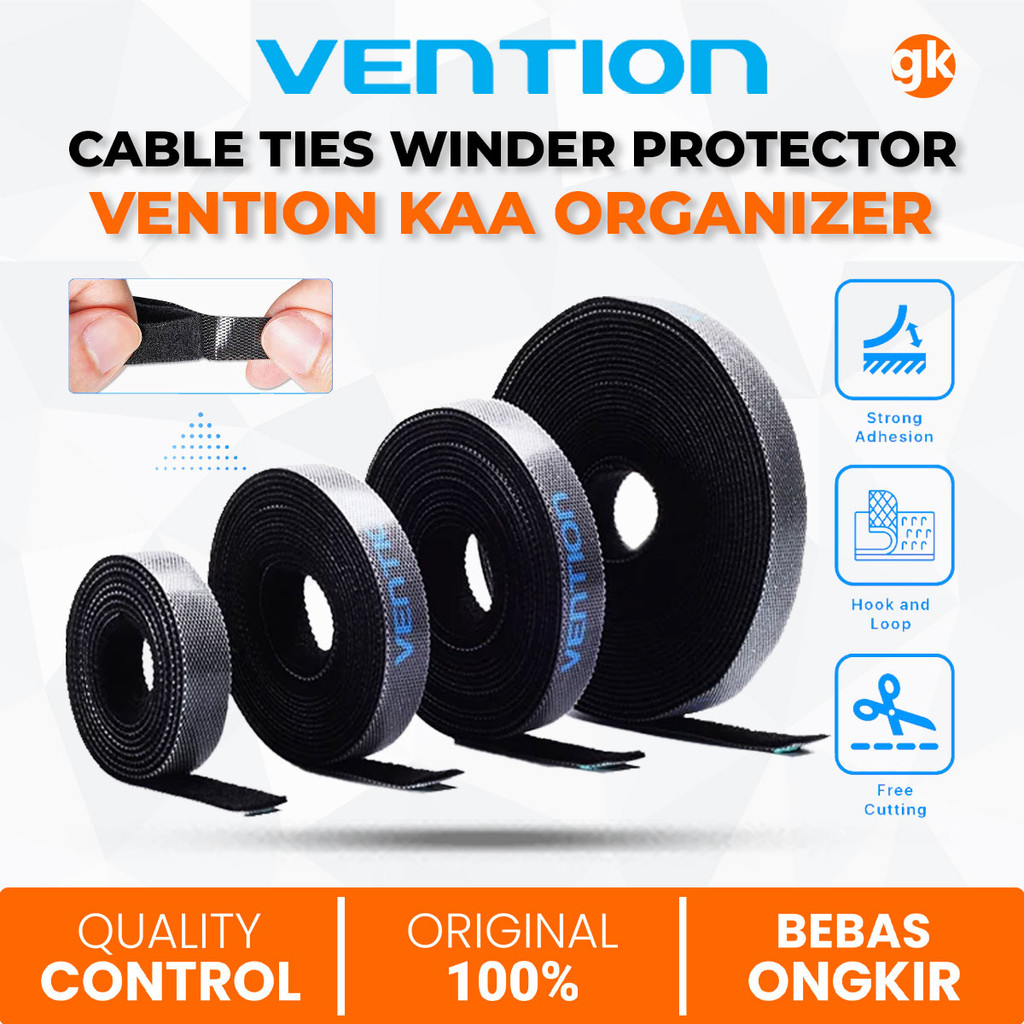Jual VENTION KAA Pengikat Kabel Organizer Cable Ties Winder Protector ...