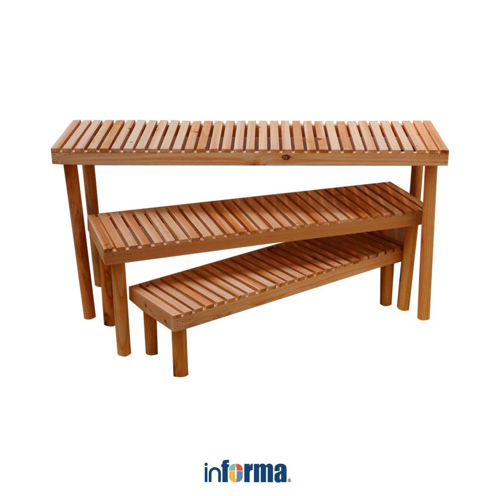 Jual Informa 98X28.8X48 cm Set 3 Pcs Rak Tanaman - Cokelat Kayu Plant ...