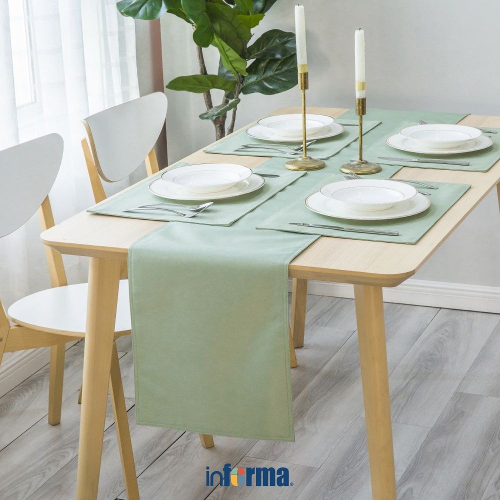 Jual Informa 33X180 cm Table Runner Water Repelent - Hijau Taplak Meja ...