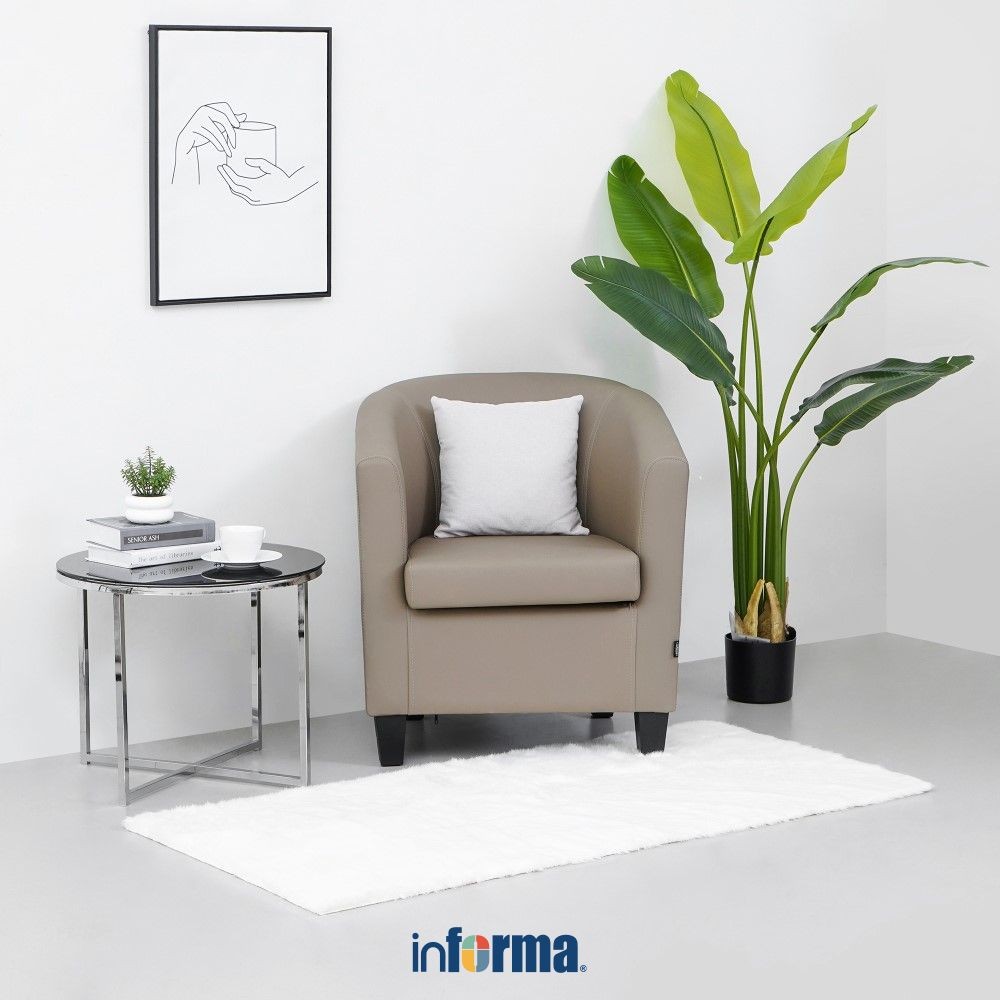 Jual Informa Lexxy Sofa Kulit 1 Seater - Krem Beige Tempat Duduk Empuk ...