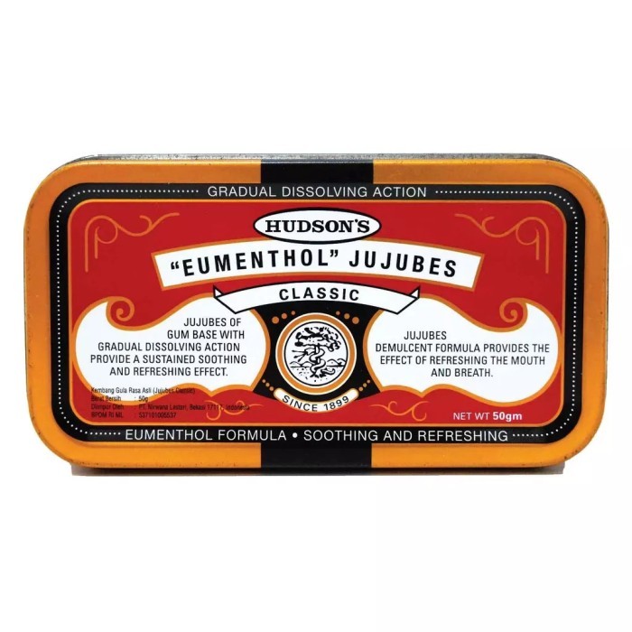 Jual Hudson's Eumenthol Jujubes 50g. Permen Penyegar Nafas Mulut ...