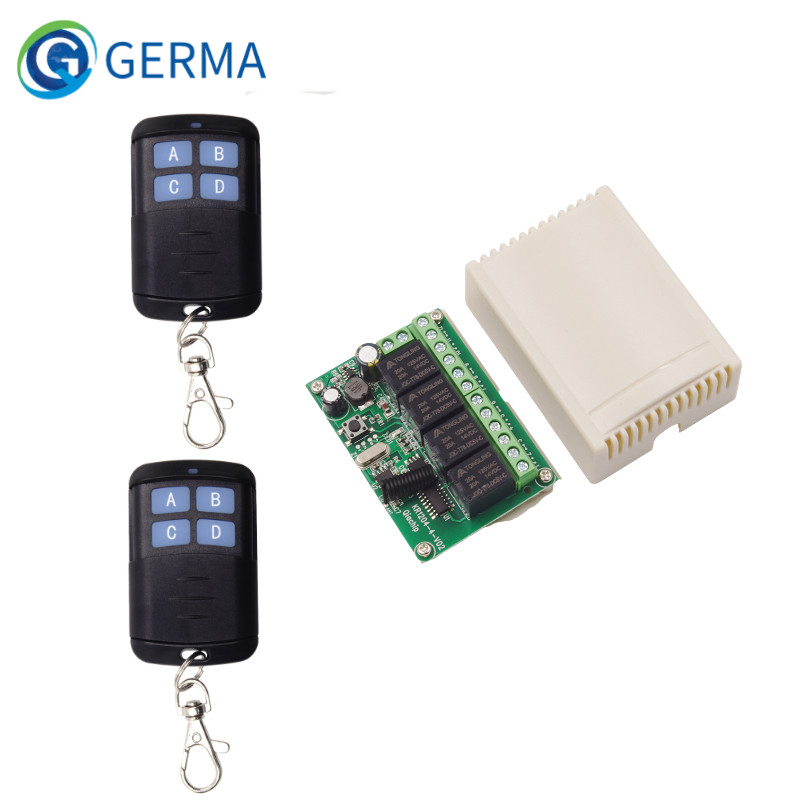 Jual GERMA 433Mhz Remote Controls DC 12V 24V 10A Wireless Remote Switch ...