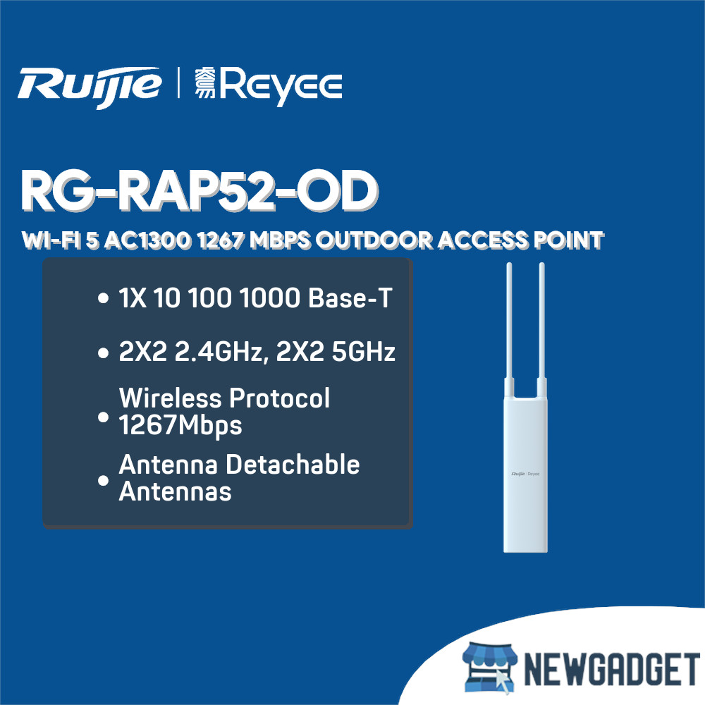 Jual RUIJIE REYEE RG-RAP52-OD WI-FI 5 AC1300 1267 MBPS OUTDOOR ACCESS POINT | Shopee Indonesia