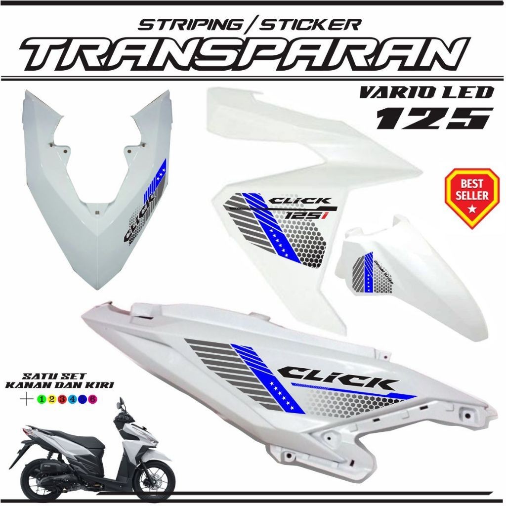 Jual STRIPING CLICK VARIO LED 125 FI / STRIPING TRANSFARAN UV ...