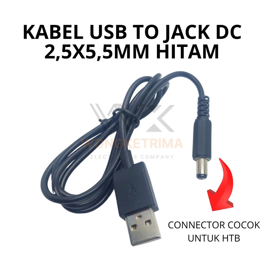 Jual KABEL USB TO JACK DC HTB 2,5X5,5MM | Shopee Indonesia
