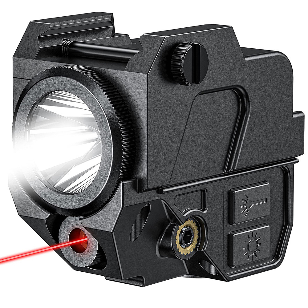 Jual 500 Lumens Tactical Flashlight Laser Sight Combo Magnetic Charging ...