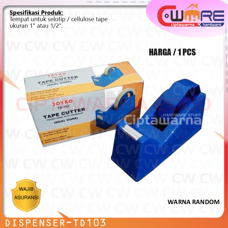 Jual JOYKO Tempat Pemotong Selotip /Tempat Selotip Tape Dispenser TD ...