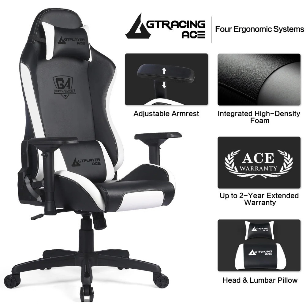 Jual GTGAMING Ace Series Ace-S1 Kursi Gaming White | Shopee Indonesia