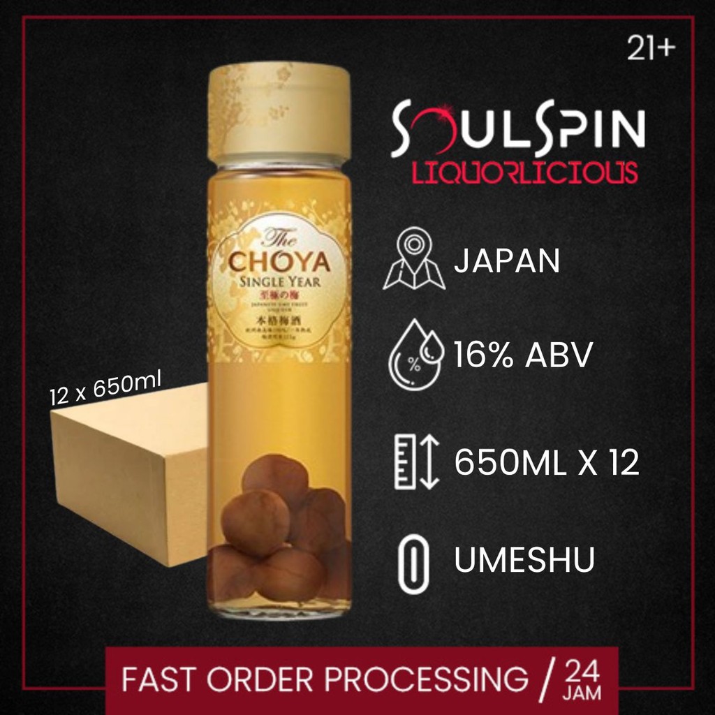 Jual The Choya Umeshu Classic Single Year Plum Liqueur 650ml [ Dus isi 12 Botol ] | Shopee Indonesia
