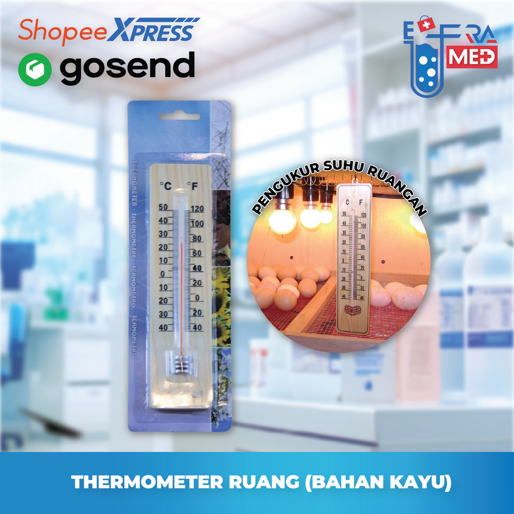 Jual Thermometer Suhu Ruang Kayu Termometer Ruangan | Shopee Indonesia