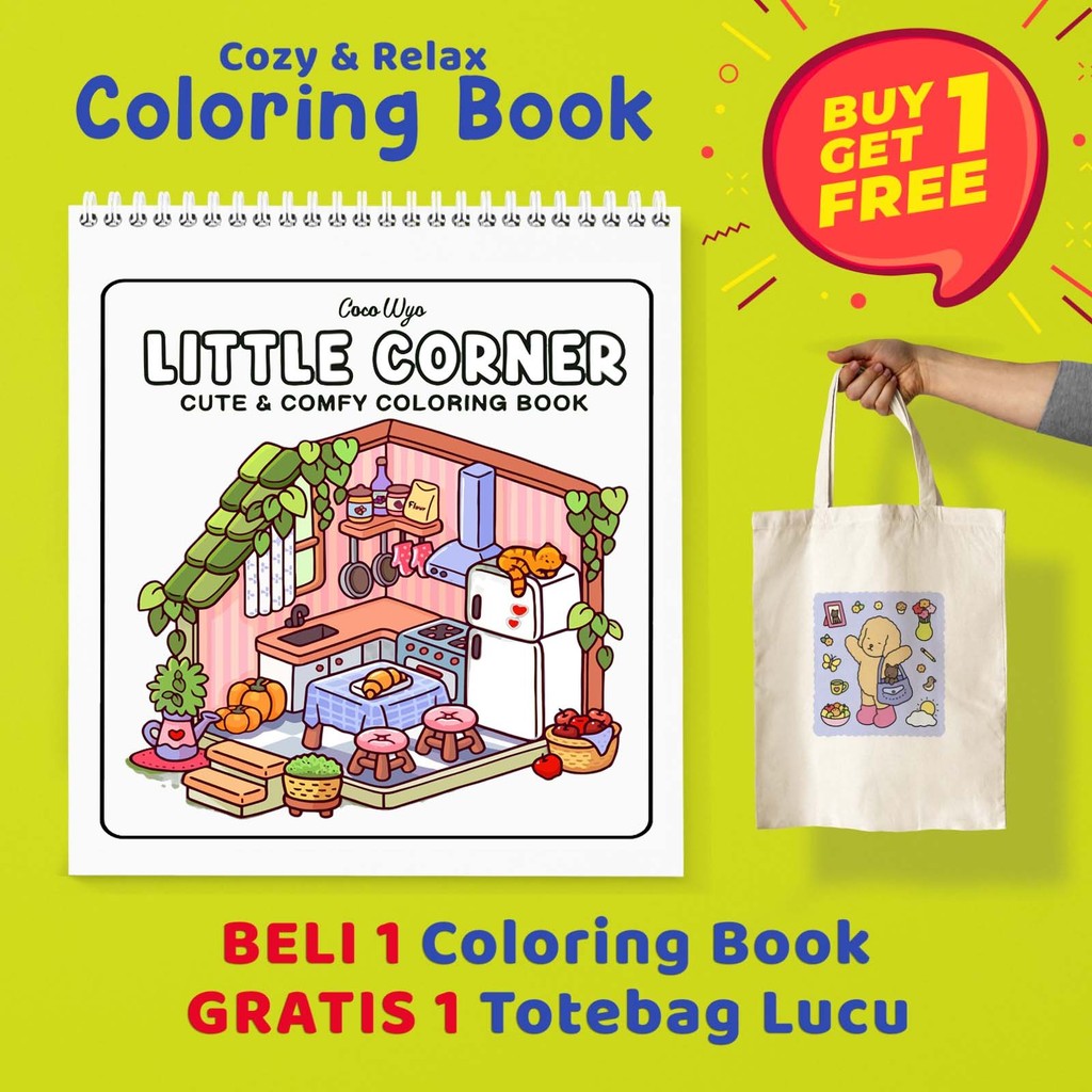 Jual Little Corner Coco Wyo Coloring Book Cute And Comfy Buku Mewarnai ...