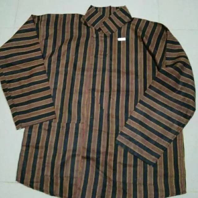 Jual Baju Adat Jawa Surjan lurik DEWASA | baju lurik adat jawa Pria Dewasa | Shopee Indonesia