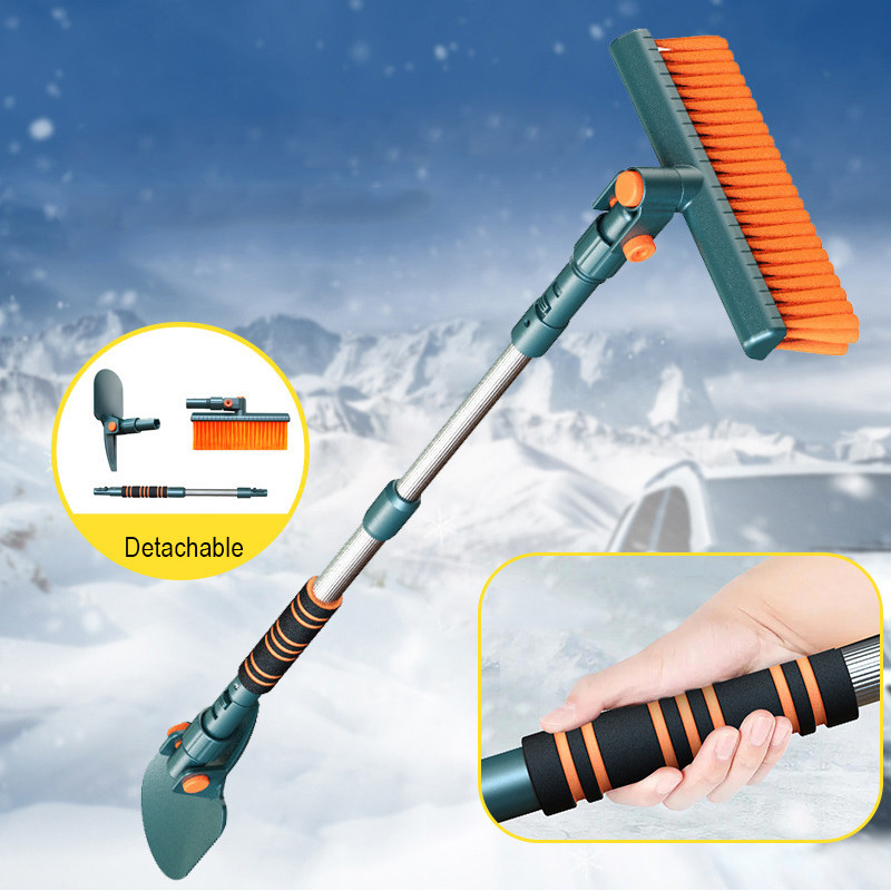 Jual 4 In 1 Car Ice and Snow Scraper Snow Shovel Squeegee Snow Brush ...