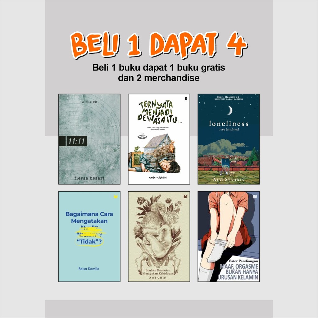 Jual [Promo] Beli 1 Buku Dapat 4 [Transmedia, Mojok dan Bukune] | Shopee Indonesia
