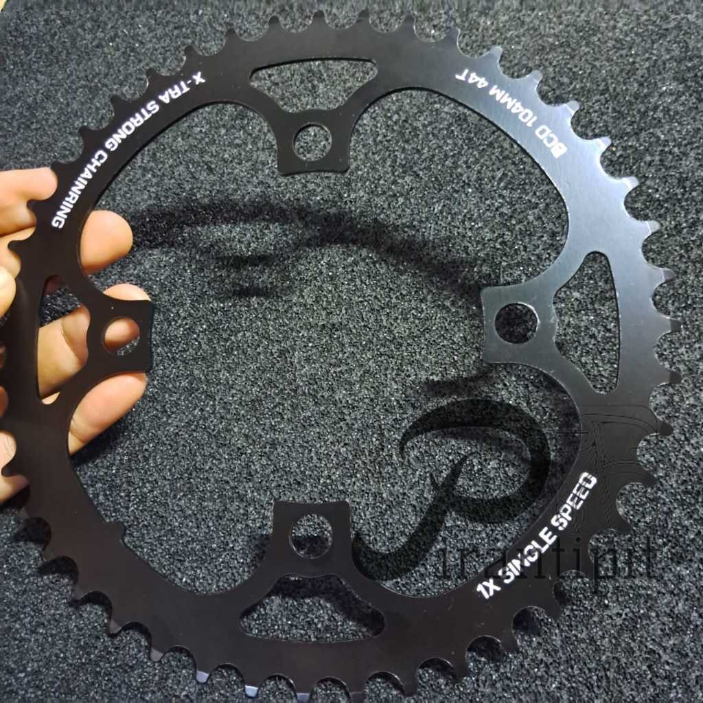 Jual chainring strummer cw-7 steel bcd 104 44t black / chainring 44t ...