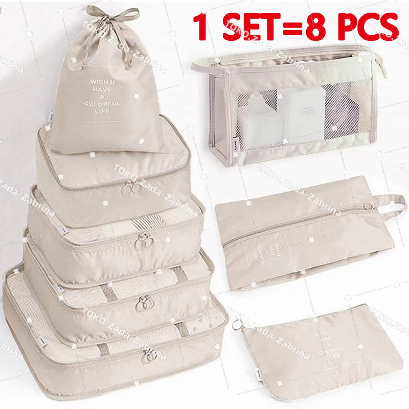 Jual 8PCS Tas Travel Bag Tas Penyimpanan Perjalanan Storage BagTas ...
