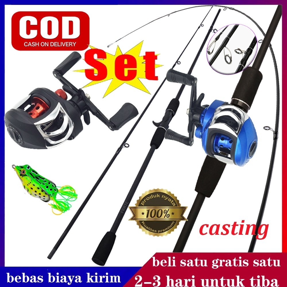 Jual 【Promosi】Set Joran Pancing Lengkap BC Kuat/Murah/1.8m 2.1m ...