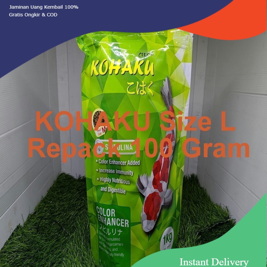 Jual Pelet Ikan Koi KOHAKU Spirulina Color Enhancer Repack 100 Gram | Shopee Indonesia