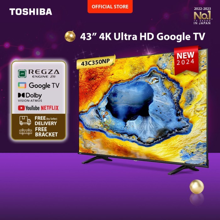 Jual LED TV Toshiba 43C350NP Google TV 4K Dolby Atmos 43 Inch | Shopee ...