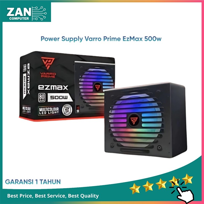 Jual Psu 500 Watt 80 Plus - Power Supply Varro Prime Ezmax 500 Watt 80 Plus Rgb 8 Pin-Psu 600w ...
