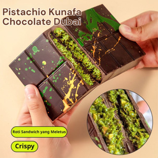 Jual COD+Kirim Dalam 24 Jam Pistachio Kunafa Cokla/Coklat Dubai 200g/Chocolate Bar Crispy ...