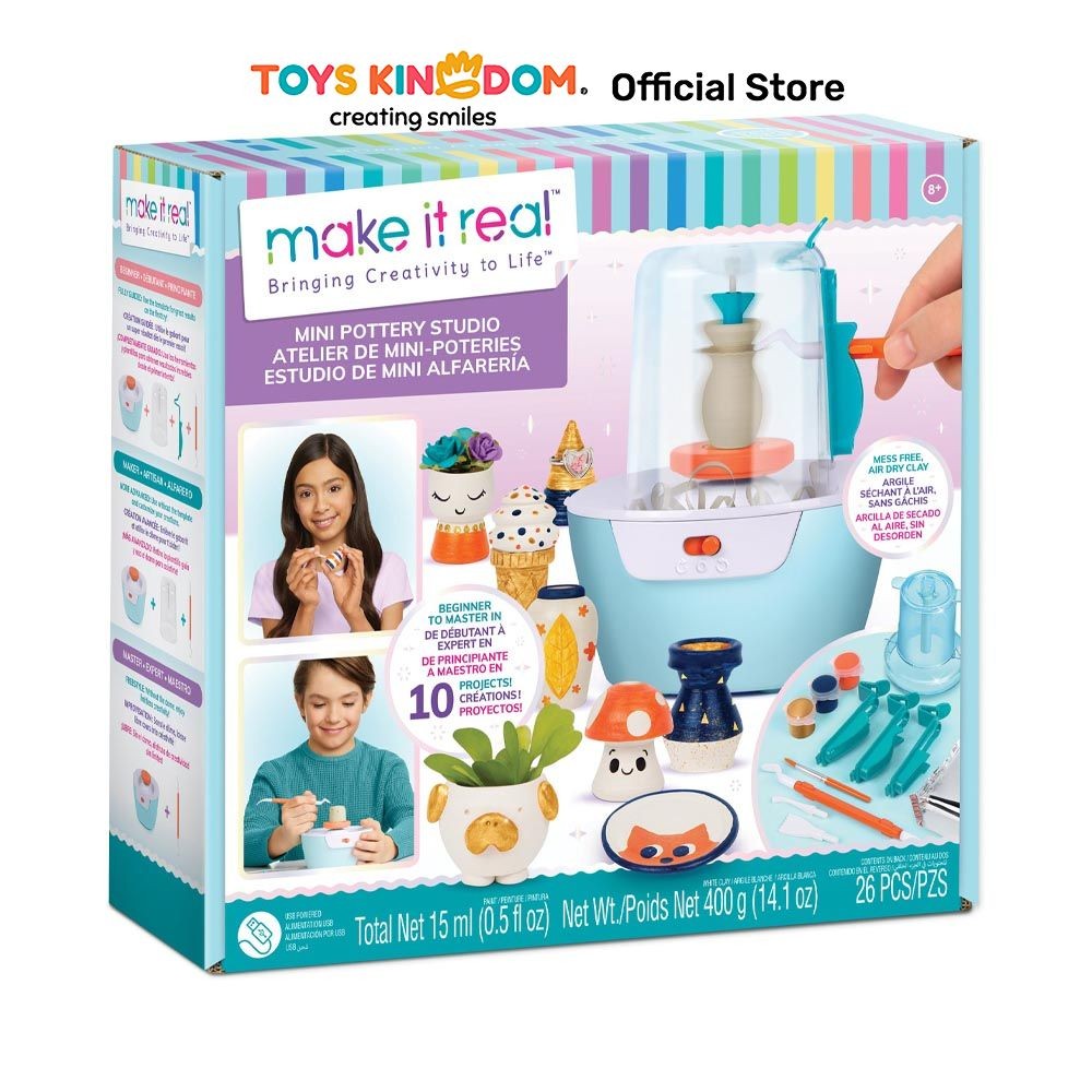 Jual Toys Kingdom Make It Real Set Mini Pottery Studio 1465 Kids Toy ...