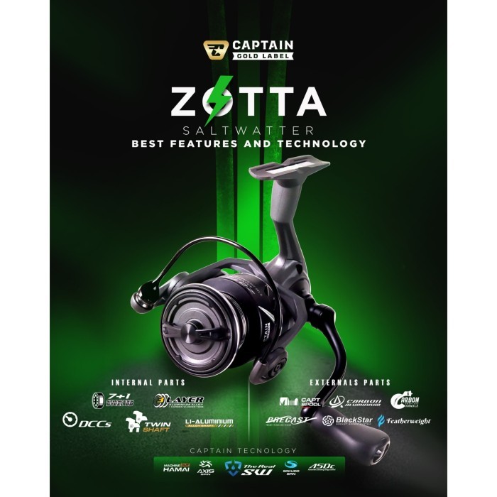 Jual Reel Pancing Captain Zotta 2500/3000 Real Salt Water Power Handle ...
