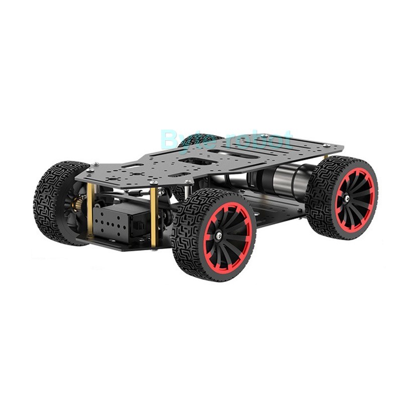 Jual Assembled Metal Ackerman 5KG Load RC Robot Car Chassis with Dual ...