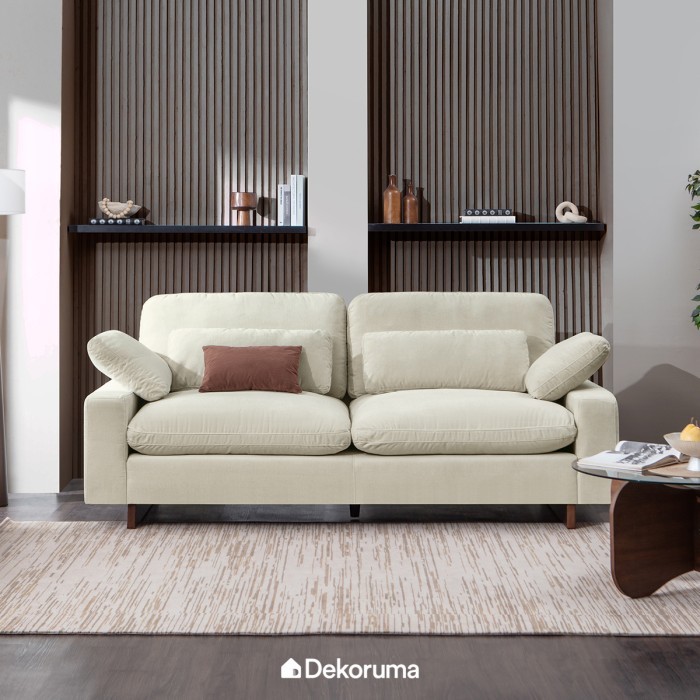 Jual Dekoruma UMARU Sofa 3 Seater / Sofa 3 Dudukan Kain / Sofa Ruang ...