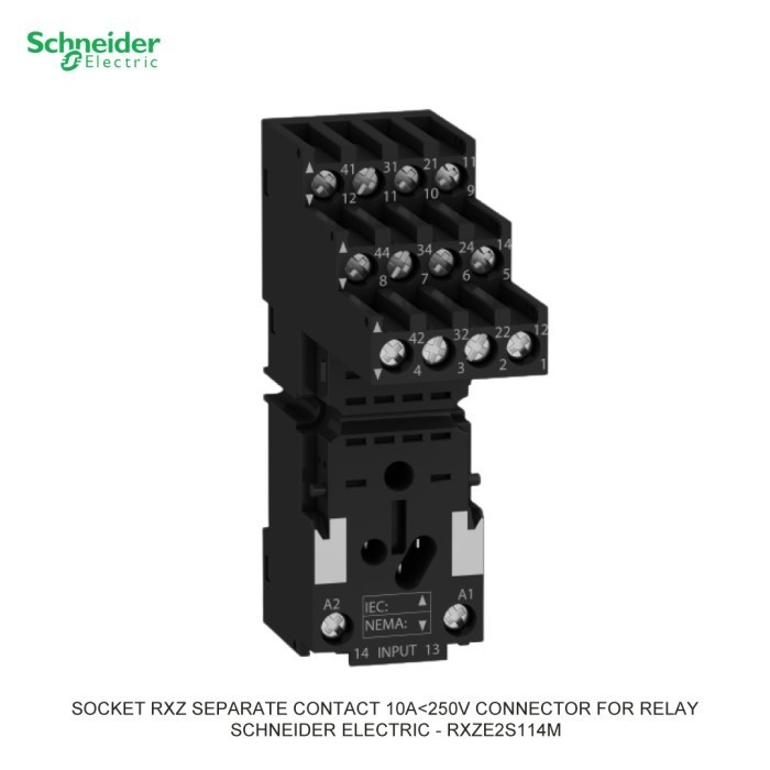 Jual SCHNEIDER SOCKET RXZ SEPARATE CONTACT 10A 250V CONNECTOR - RXZE2S114M | Shopee Indonesia